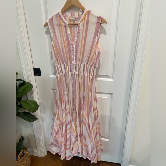 Philosophy | Dresses | Philosophy Midi Candy Stripe Smock Waist Dress ...